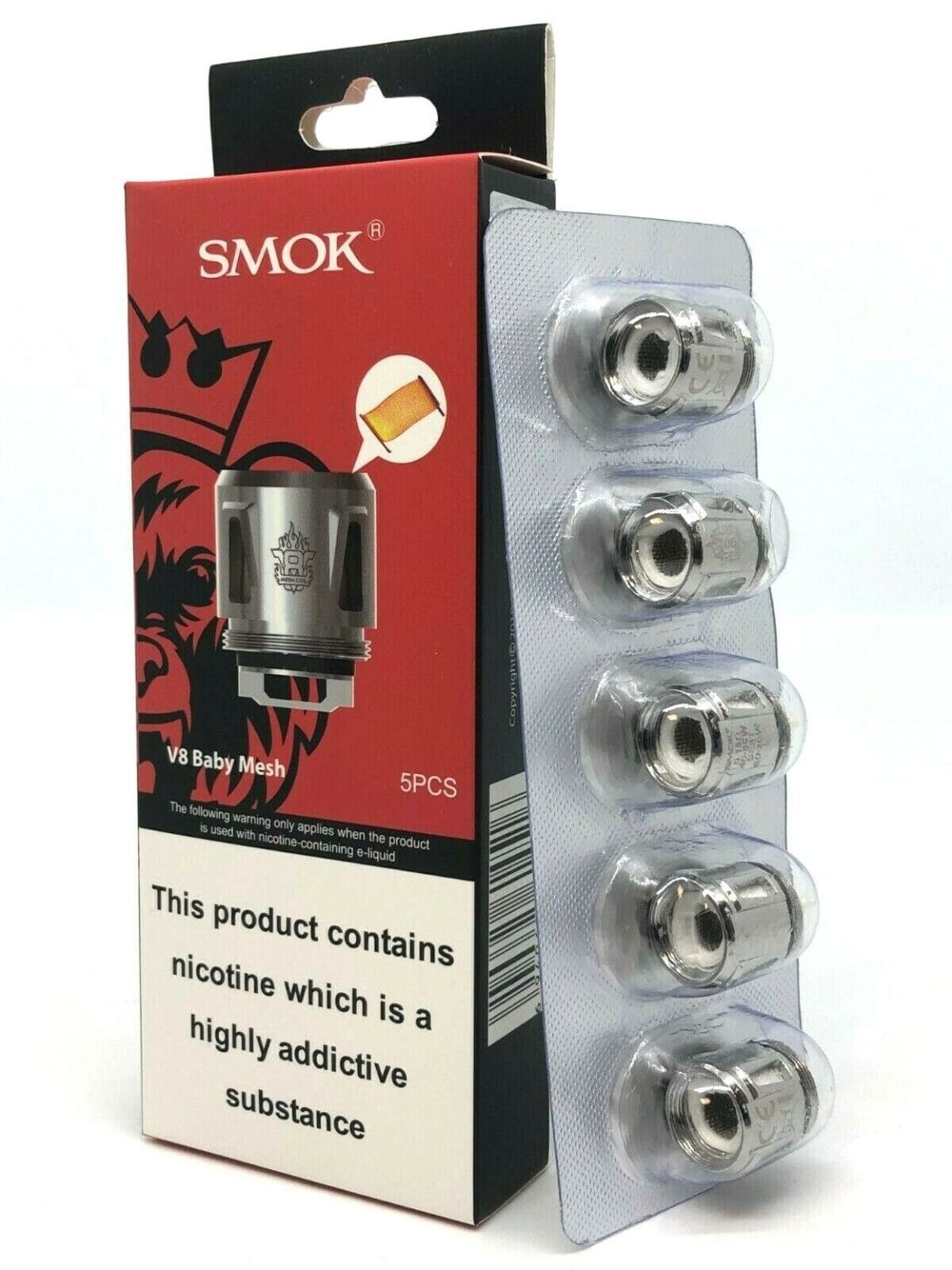 SMOK V8 Baby Mesh Coils 5 Pack 0.15 Ohm • VAPED4U